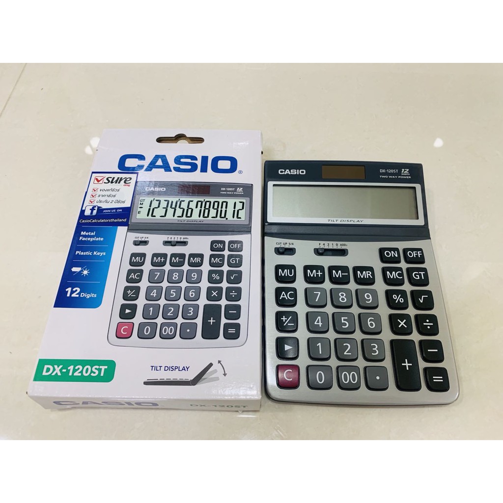 เครื่องคิดเลข Casio DX-120ST เครื่องคิดเลขตั้งโต๊ะคาสิโอ ของใหม่ ของแท้ - SHOP2387 - ThaiPick