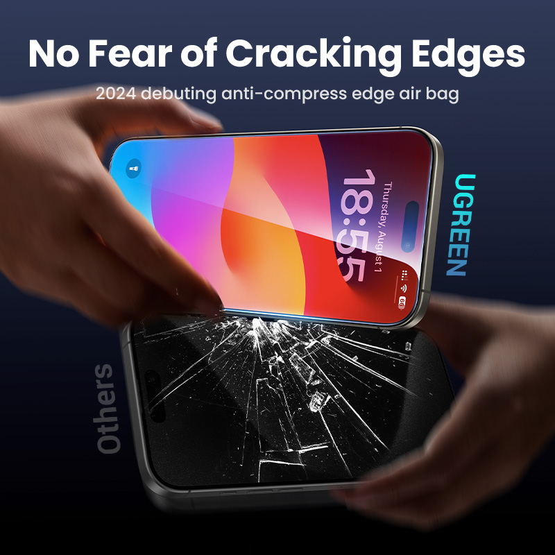 UGREEN 2PCS Borderless Full Screen 3D HD Screen Privacy Film Anti-Spy ...