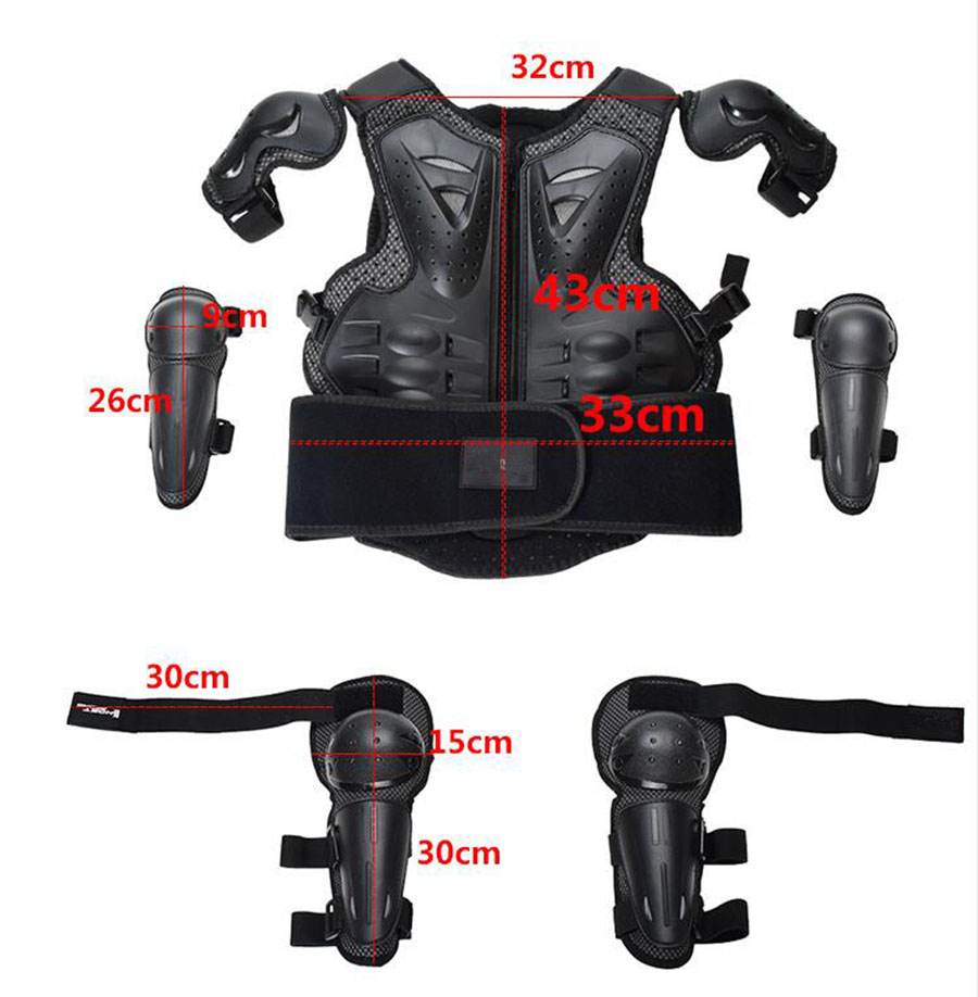 4-15 years Youth Child Kids Body Protection Motocross Armor Vest suits ...