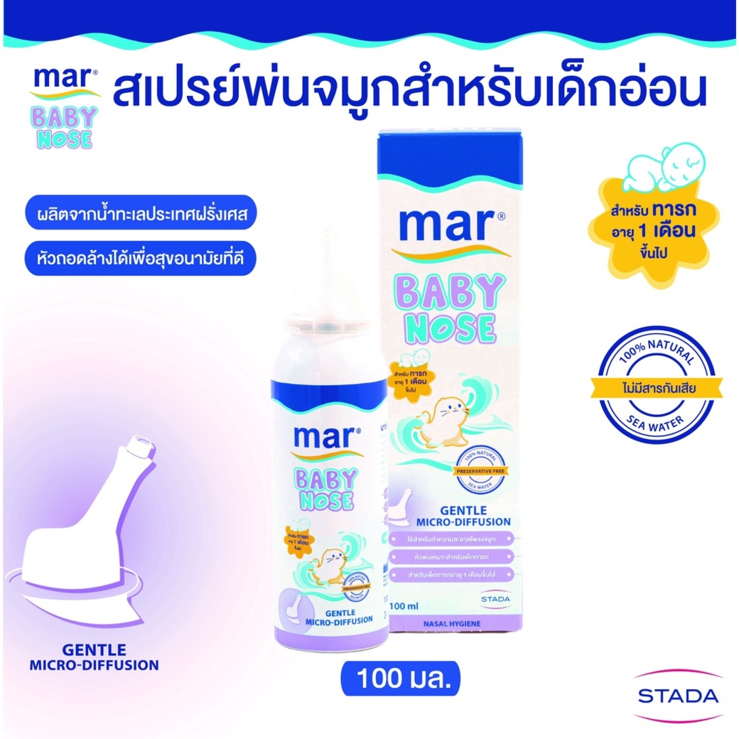 ของแท้ 100 MAR SOFT SPRAY สเปรย์สำหรับพ่นและล้างจมูกเพื่อสุขภาพโพรงจมูก ...