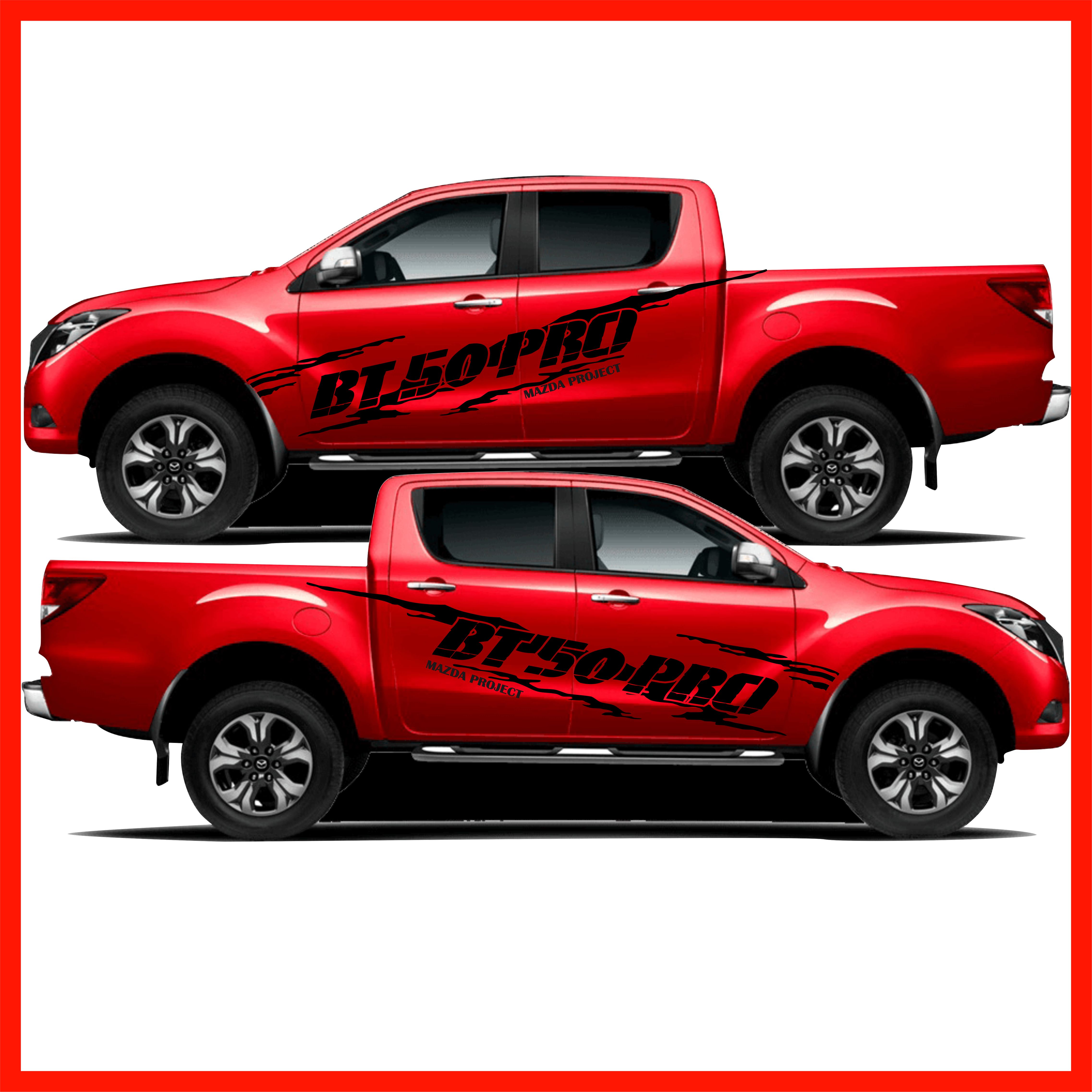 สติ๊กเกอร์แต่งMazda BT 50 pro ลายก้างปลามาสด้าบีที 50โปร สติ๊กเกอร์ติด ...