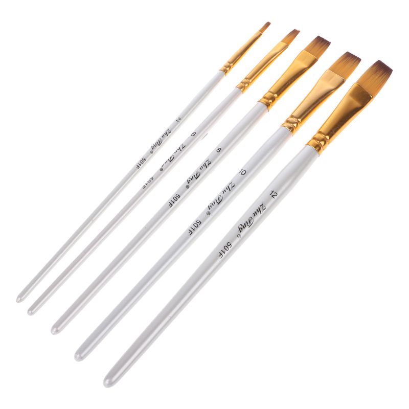 5pcs Professional Painting Brushes Set Acrylic Oil Watercolor Paint ...