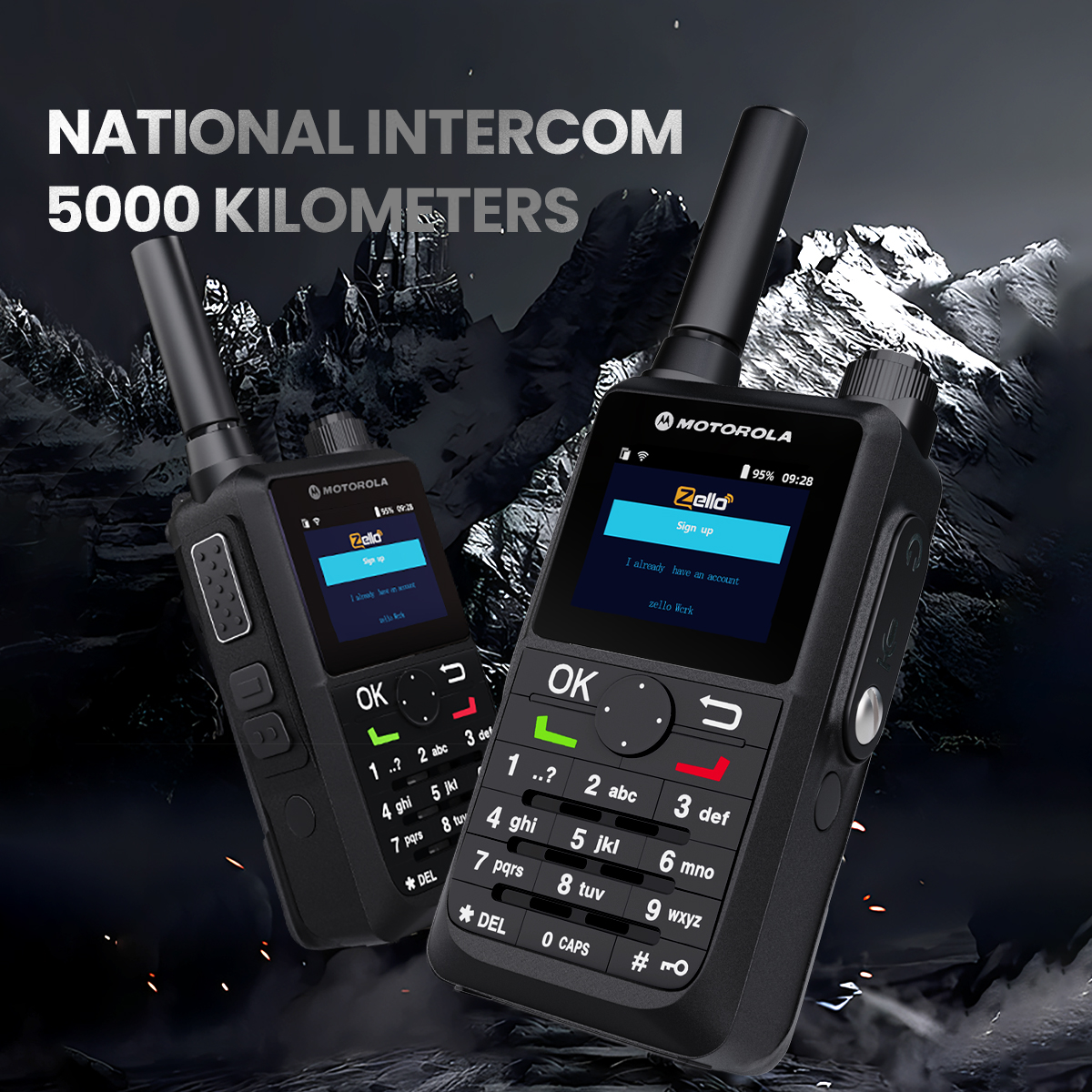 Motorola Zello วิทยุสื่อสาร T88 Plus 6800mAH การสื่อสารทางไกล 5000KM ...