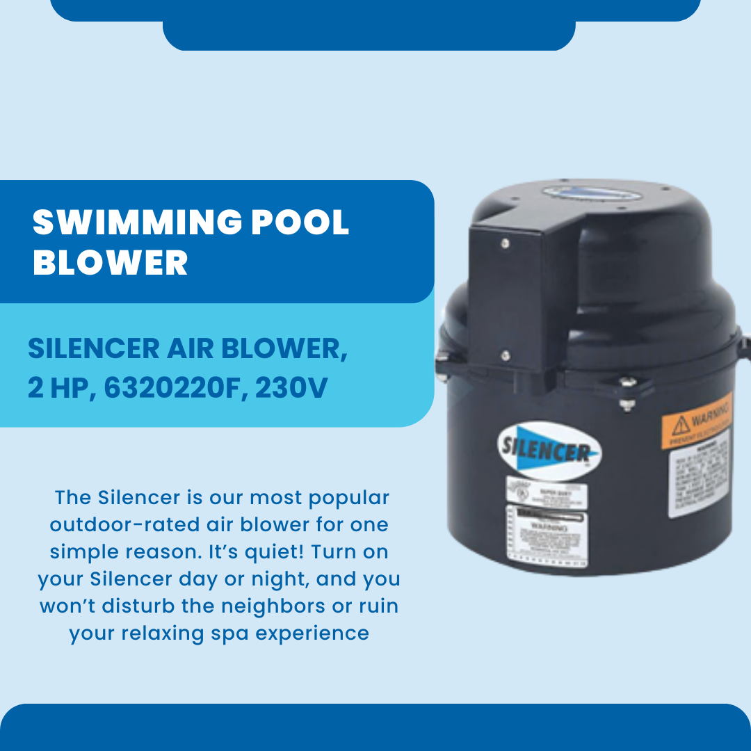 ปั๊มลมสปาและสระว่ายน้ำ Silencer Air blower 2 แรง Pump for Jacuzzi air ...