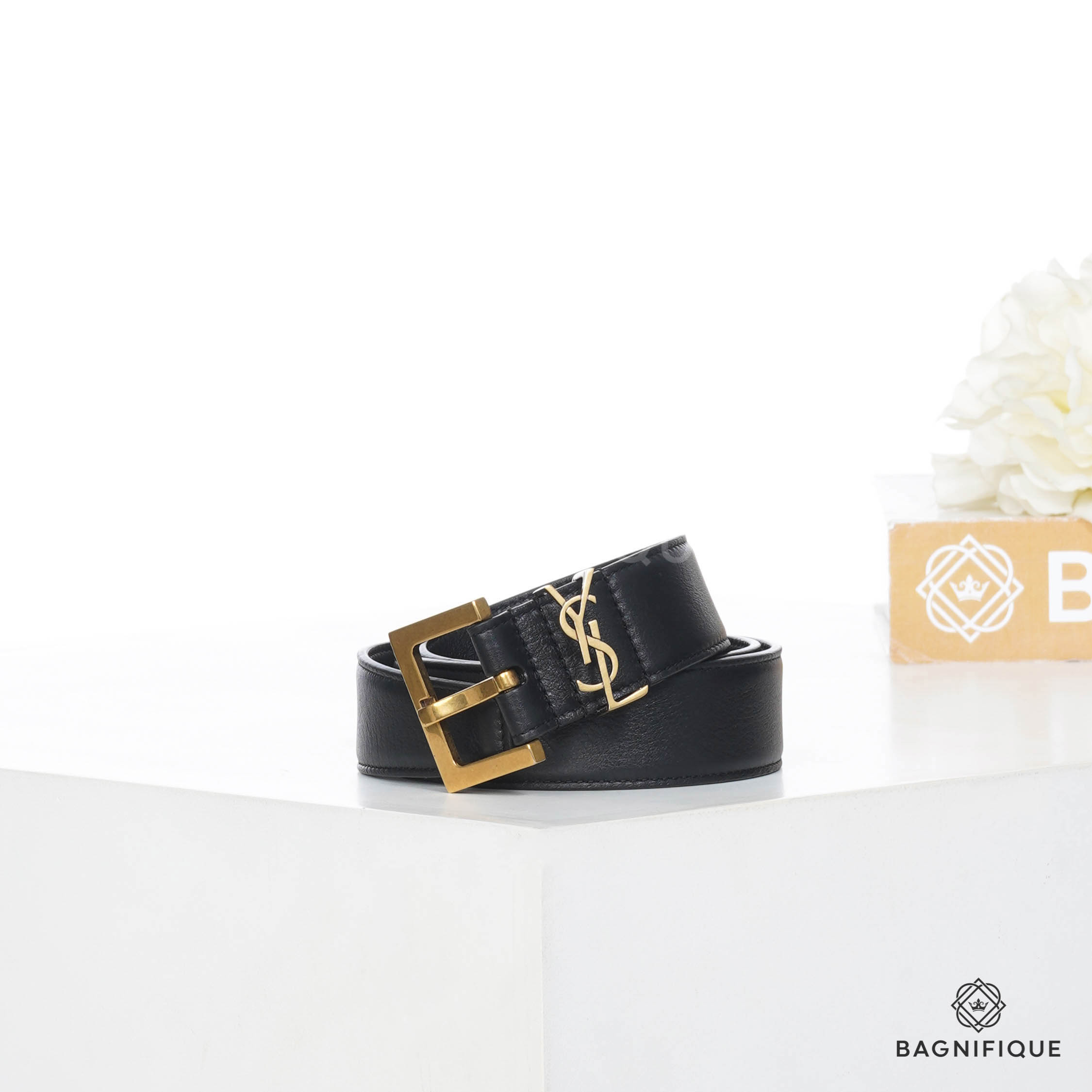 YSL BELT 70 CM BLACK GHW | Lazada.co.th