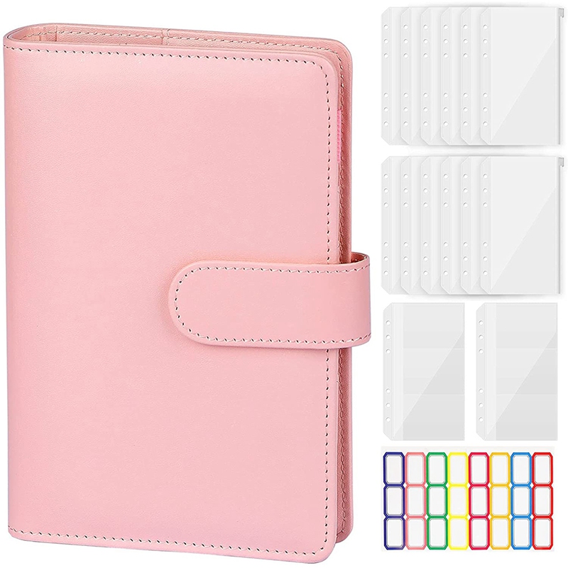 6 Ring Leather Notebook Budget Binder Planner, Cash Envelopes for ...