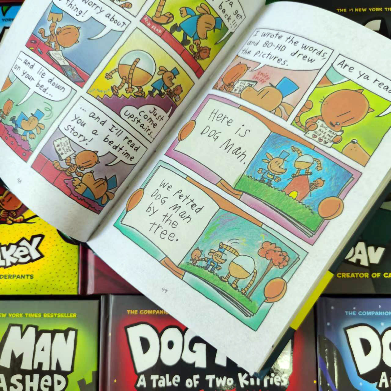 13 BooksSet The Adventures of Dog Man The Epic Collection Humor Novel ...