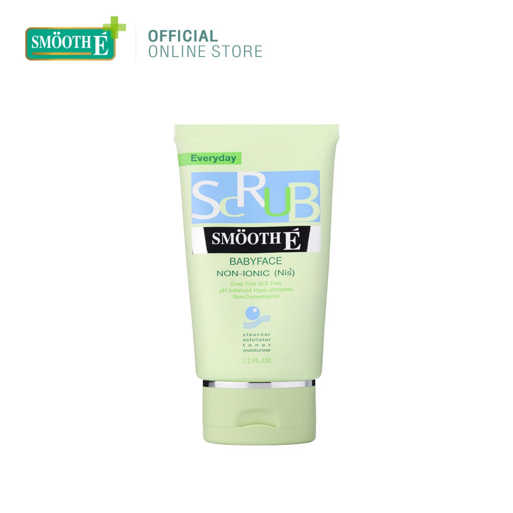 Smooth E Babyface Scrub สครับไม่มีฟอง ช่วยลดสิว ควบคุมความมัน ไม่ทิ้ง ...
