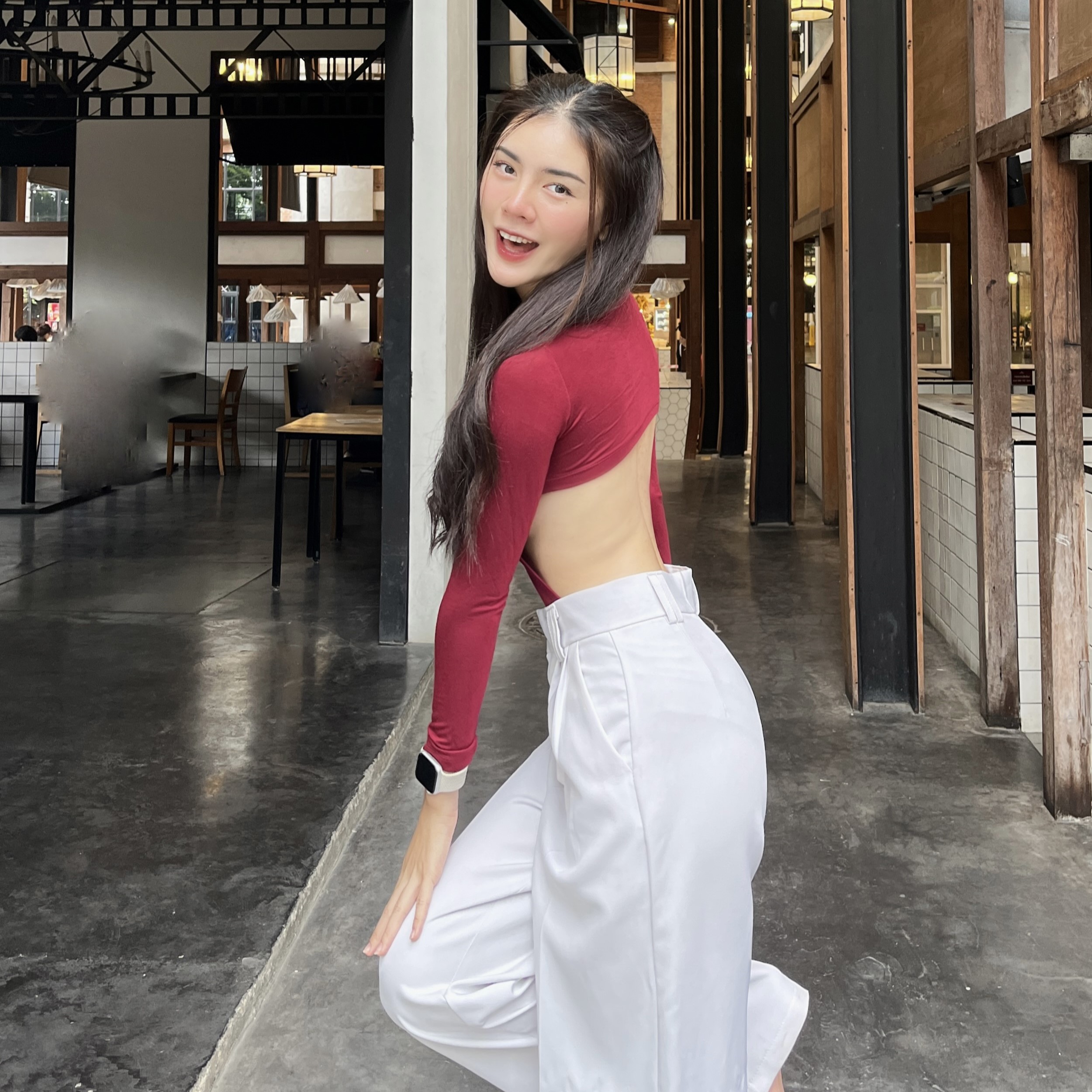 MesubShop บอดี้สูทแขนยาว เว้าเอว เว้าหลัง ช่วงเป้าเป็นกระดุมแป๊ก แกะได้ เซ็กซี่ม้ากค่าแม้ ต้องมี ...