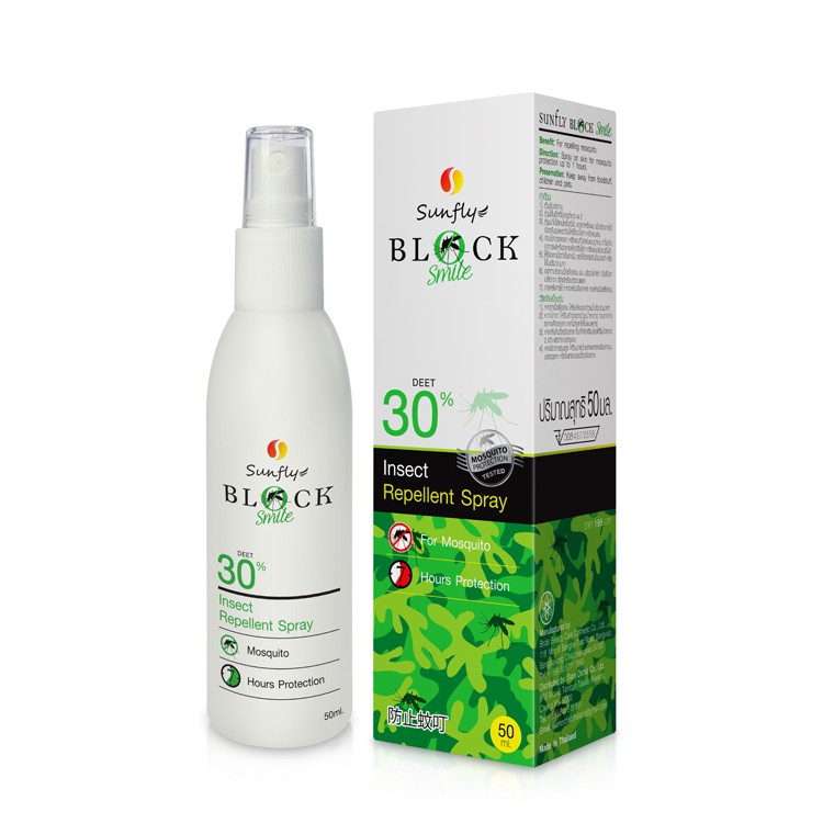SUNFLY Block Max DEET95% ไล่ยุงและทาก | Lazada.co.th