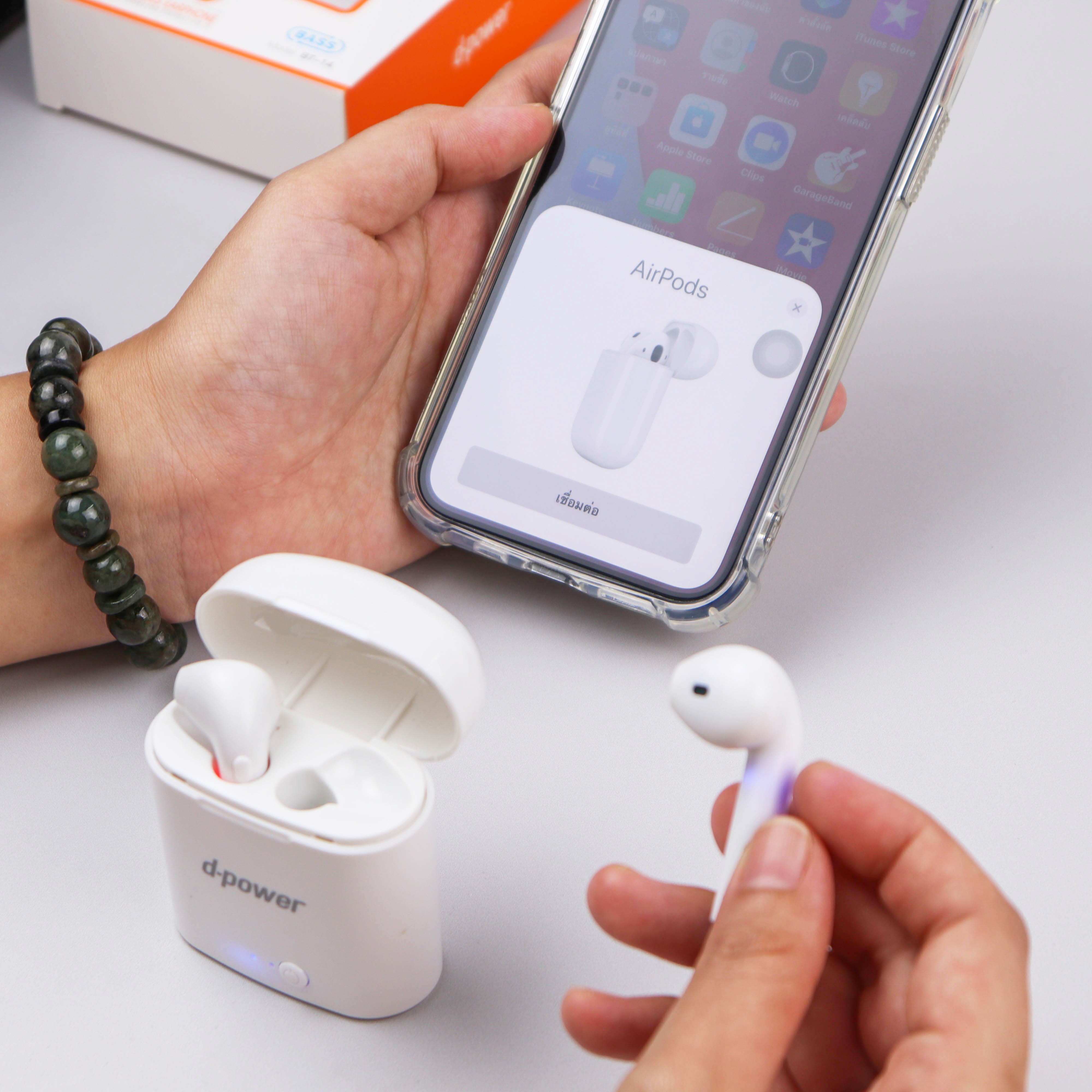 1 แถม 1???? d-power TWS Wireless Earphone BT-14 / หูฟังบลูทูธไร้สาย ...