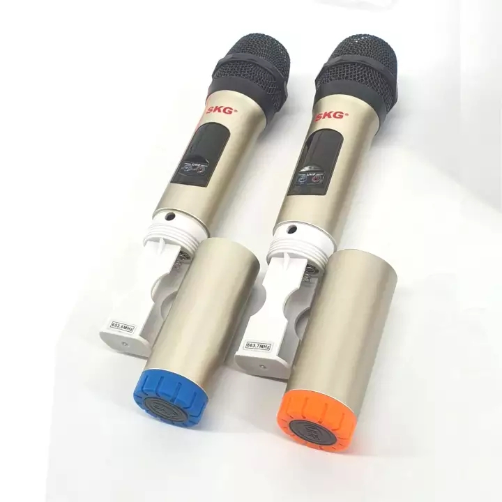 SKG ไมโครโฟน คู่ แบบมือถือ UHF ไร้สาย รุ่น SK-999 สีทอง , ไมค์ลอย ไมค์ลอยไร้สาย ไมโครโฟนไร้สาย ...