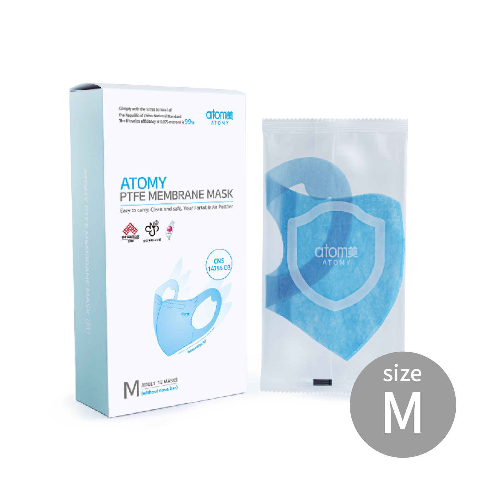 Atomy PTFE Membrane Mask -BLUE 15ชิ้น | Lazada.co.th