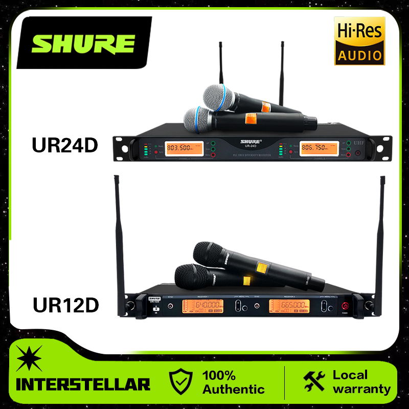 SHURE microphone UR24D แถบความถี่ใหม่ความถี่ทางกฎหมายwireless ...
