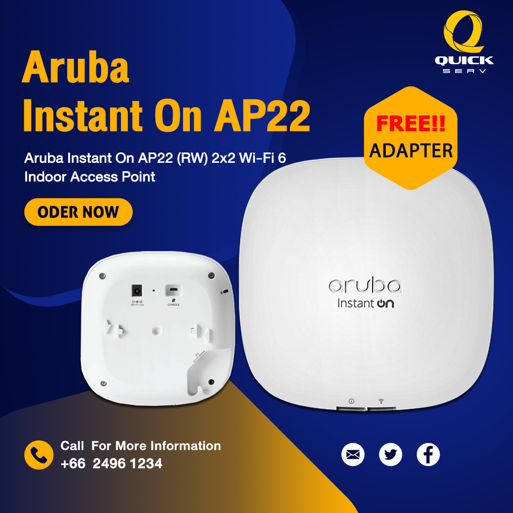 Aruba Instant On AP22 Wireless Indoor Access Point - QuickServ - ThaiPick