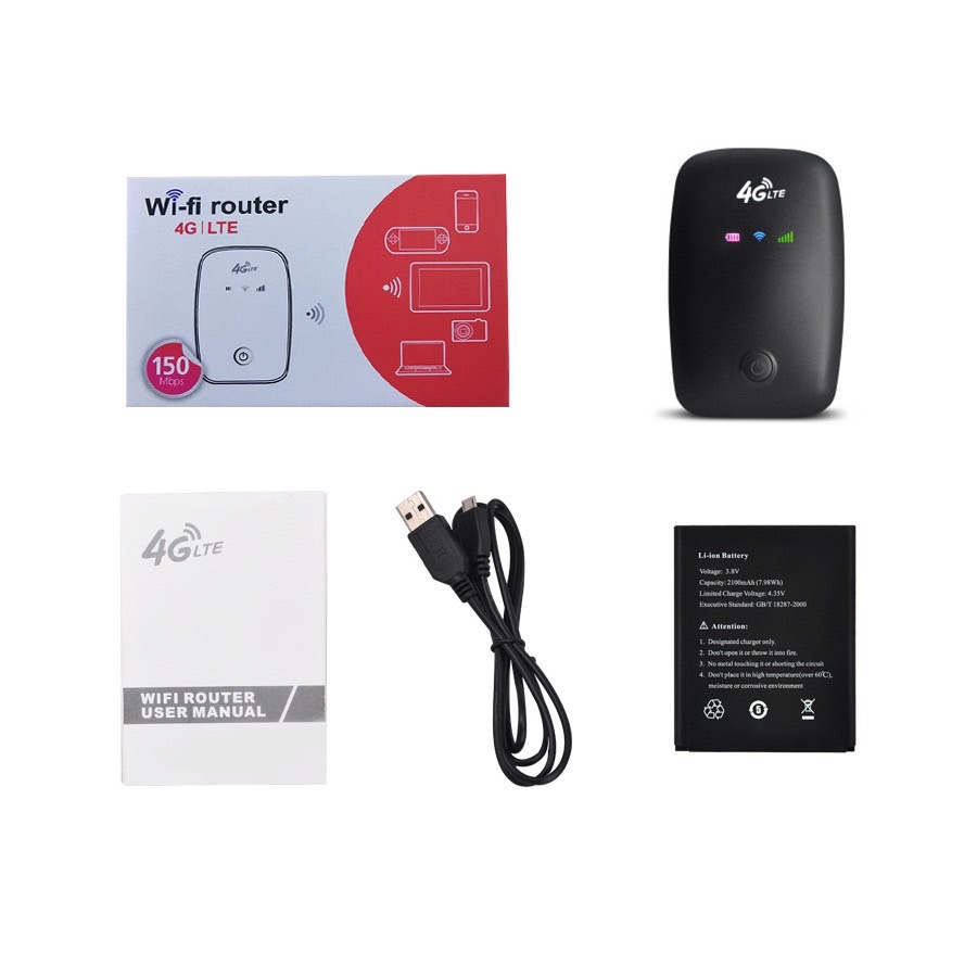 Pocket WiFi 4G LTE MiFi, Portable Wi-Fi for Travel, Unlocked Mobile Wi ...