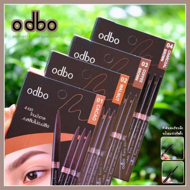 ดินสอเขียนคิ้ว สอเขียนคิ้ว ที่เขียนคิ้วแบบฝุ่น odbo Wow Brow Easy Auto Slim Eyebrow 0.1g OD781 ...