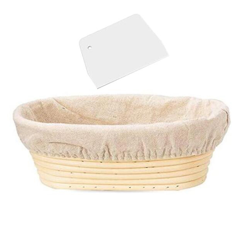 10 Inch Oval Shaped Bread Banneton Proofing Basket - Baking Dough Bowl ...
