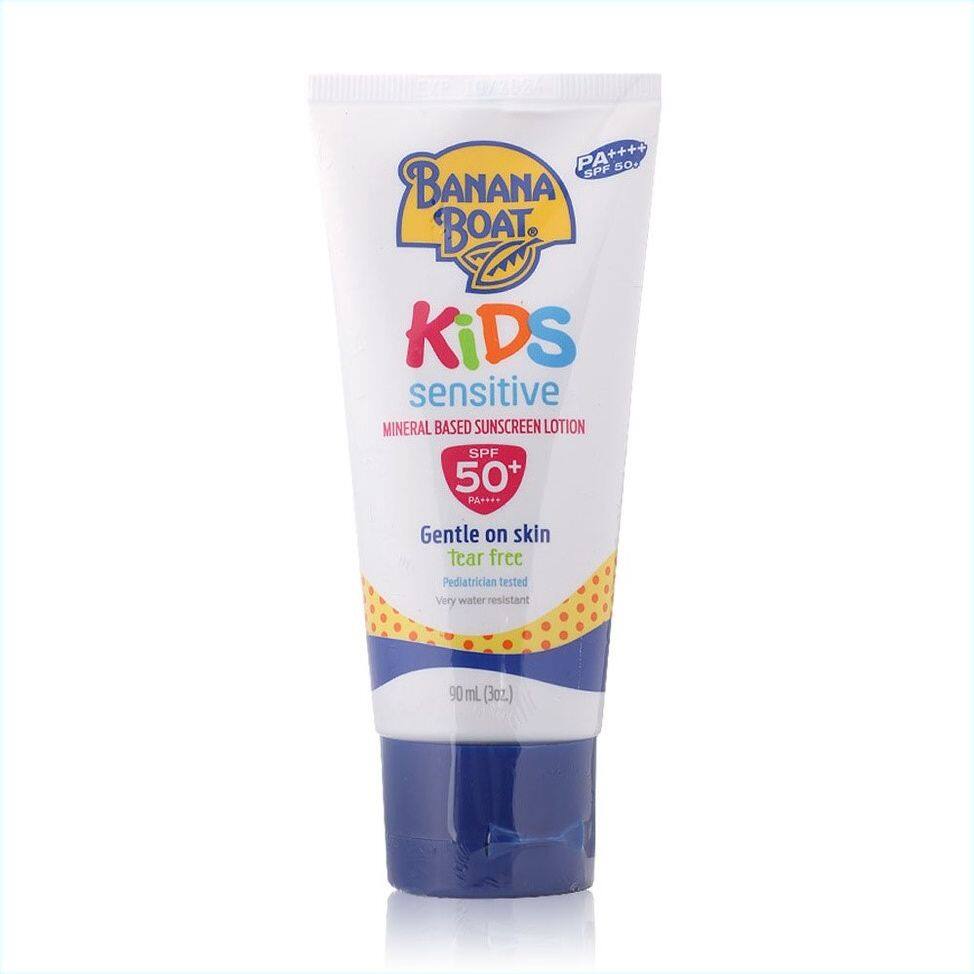 Banana Boat Kids Sensitive Mineral Based SunScreen Lotion SPF50 PA 90ml ...