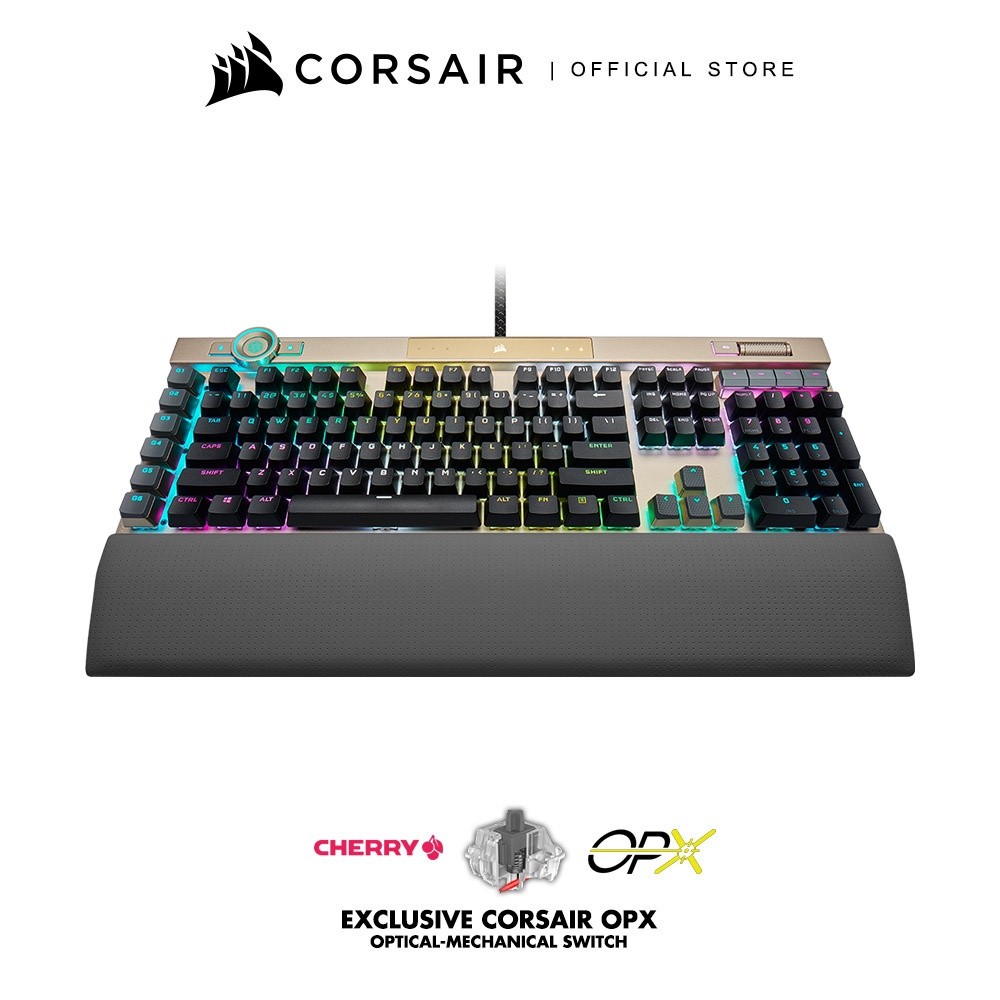 CORSAIR Keyboard K100 RGB Optical-Mechanical Gaming Keyboard - Midnight ...