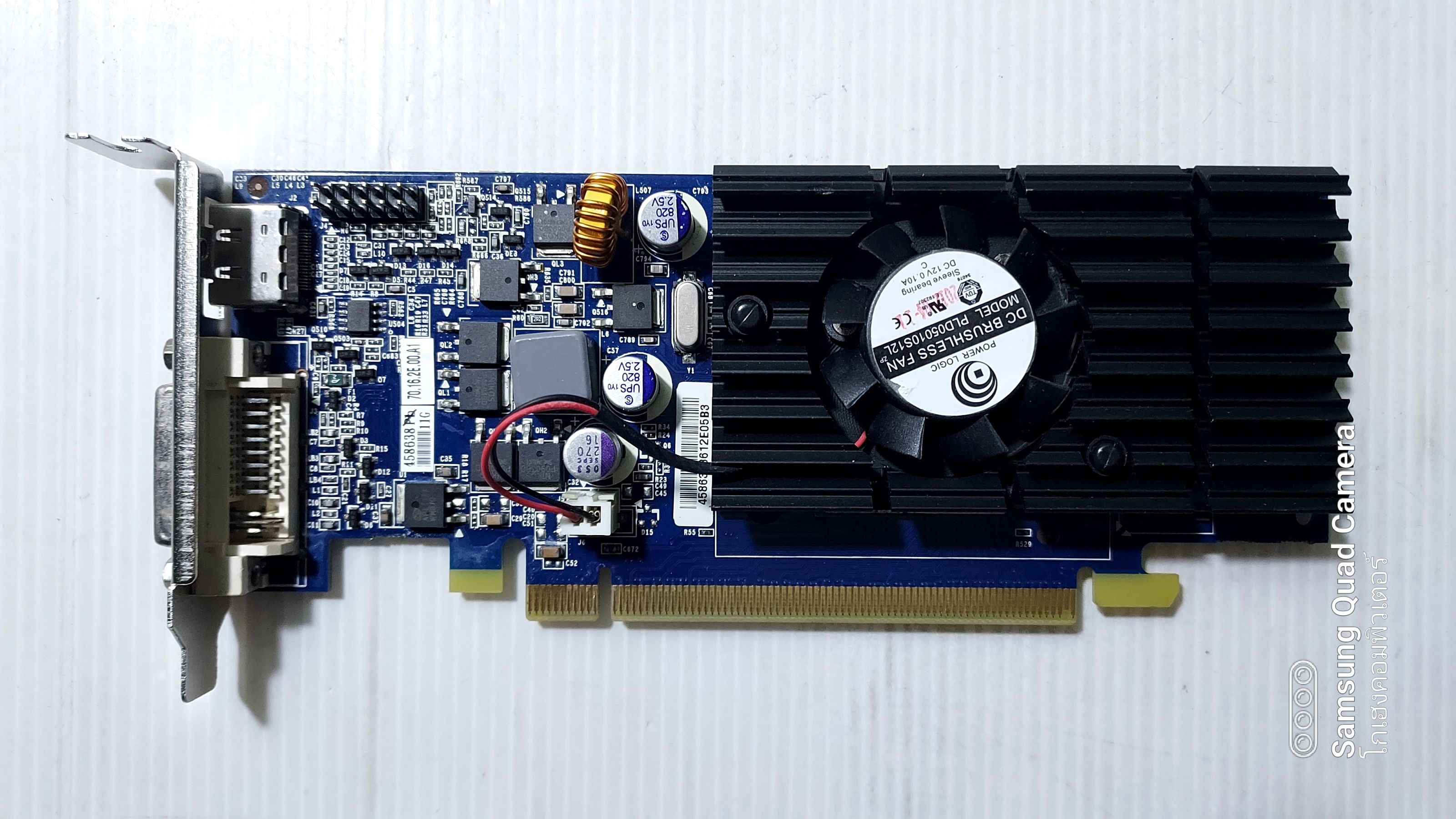 การ์ดจอ ใส่เคสเล็ก เคสนอน และเคสบาง NVIDIA GT210-220 1GB DDR2-3 64Bit Low Profile สภาพสวย ใช้งาน ...