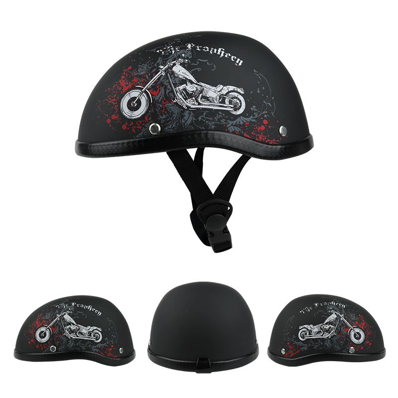 Adult Motorcycle Half Face Vintage Helmet Hat Cap Motorcross Moto ...