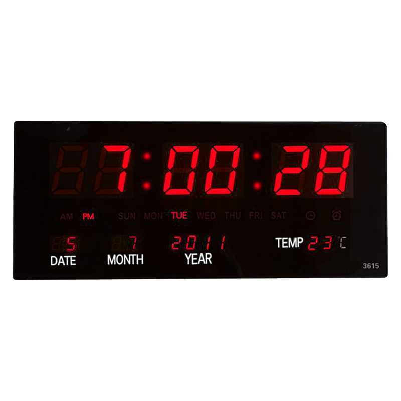 นาฬิกาดิจิตอลรุ่นใหม่ LED JH-3615 แขวนติดผนัง Number Clock แขวนผนัง ...