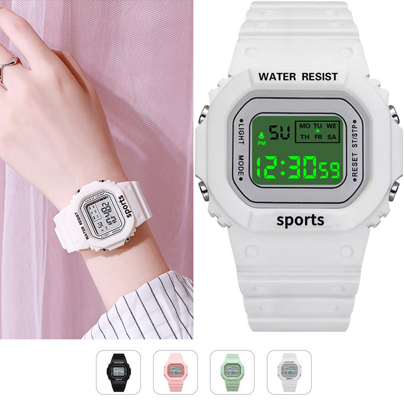 ซื้อ 1 แถม 1 ราคาถูกนาฬิกาดิจิตอลนาฬิกาผู้หญิงแฟชั่นใหม่สายซิลิโคนกัน ...
