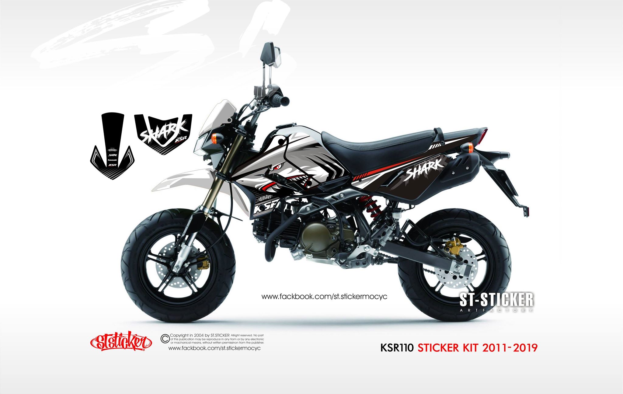 สติ๊กเกอร์ฉลาม KSR - ST.Sticker - ThaiPick
