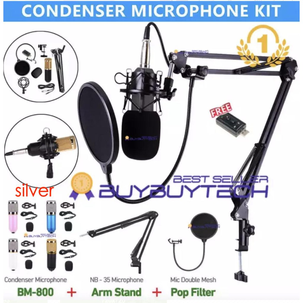 Big saleไมค์ ไมค์อัดเสียง คอนเดนเซอร์ Pro Condenser Mic Microphone ...