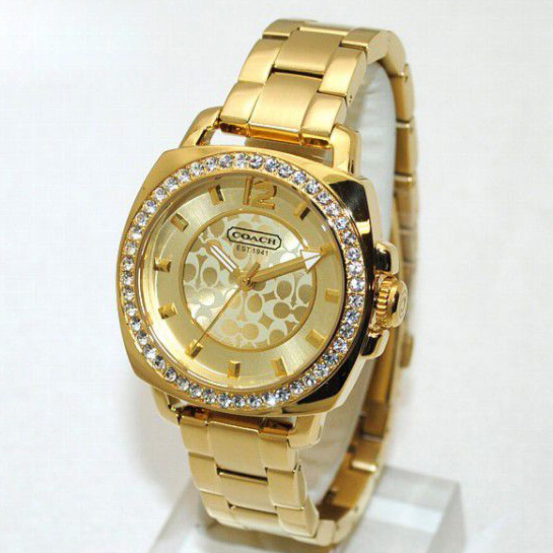 Coach Women's 14501700 Mini Boyfriend Gold Tone Bracelet Watch - Npat ...
