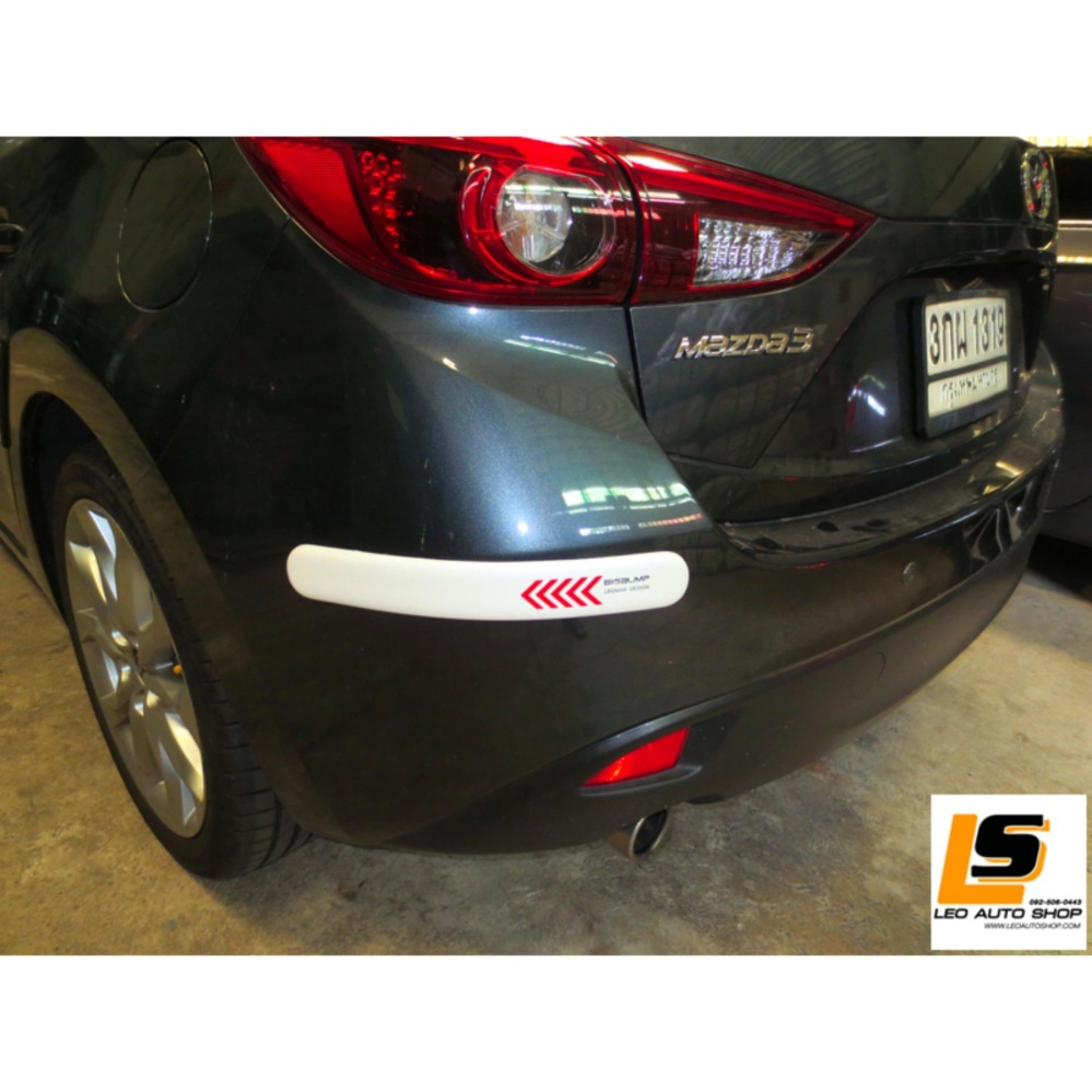 LEOMAX SG-339 ขาว ลายลูกศร - กันชน กันกระแทก ประตูรถยนต์ รุ่น SG-339 พร้อมลายสกรีน ชุด 2 ชิ้น ...