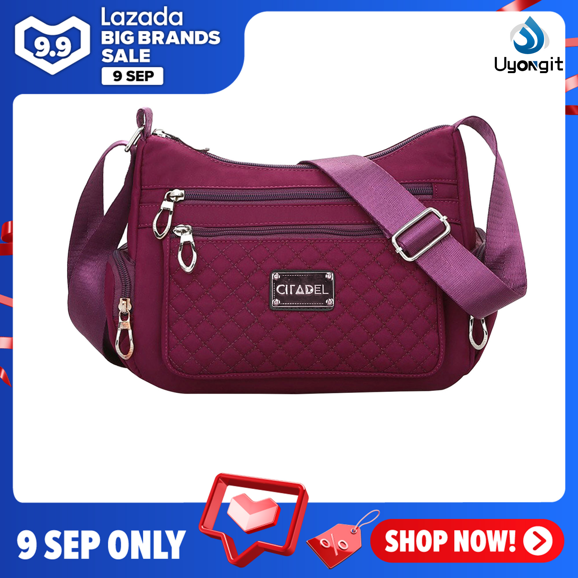 Uyongit (B-56) กระเป๋าสะพายข้าง ซิปเฉียง อเนกประสงค์ - UyongIT - ThaiPick