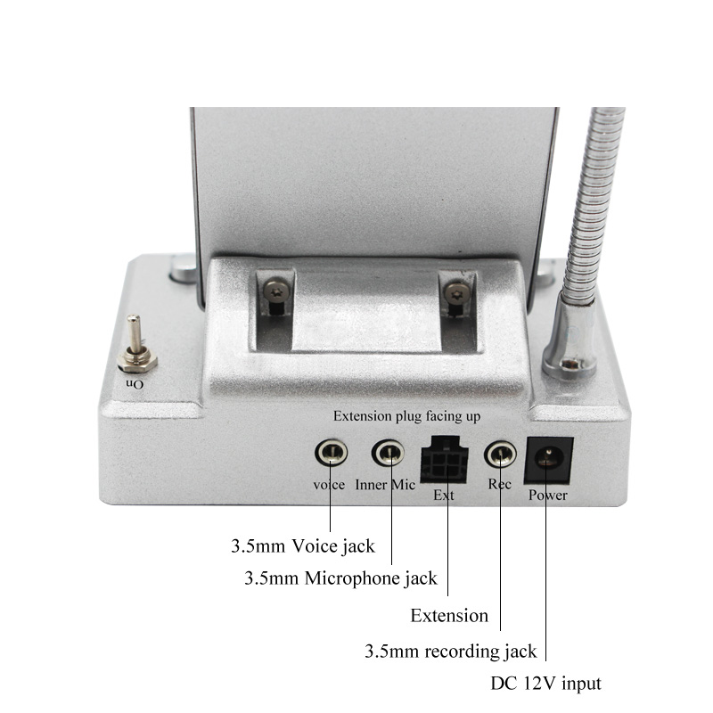 Window Speaker Intercom System Dual Way Anti Interference Bank Teller ...