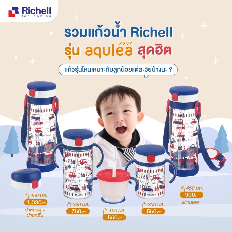Richell ของแท้จากศูนย์ไทย แก้วหัดดื่ม แก้วหลอดดูด แก้วกันสำลัก สำหรับเด็ก แก้วน้ำเด็ก - คิดส์ ...