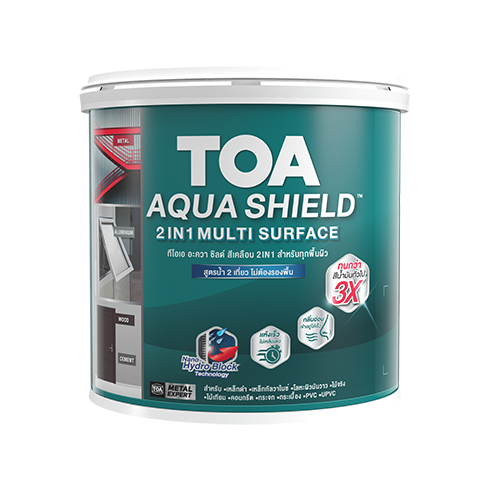 TOA AQUA SHIELD 2IN1 | ทีโอเอ อะควาชิลด์ สีเคลือบ 2IN1 กึ่งเงา สูตรน้ำ ...