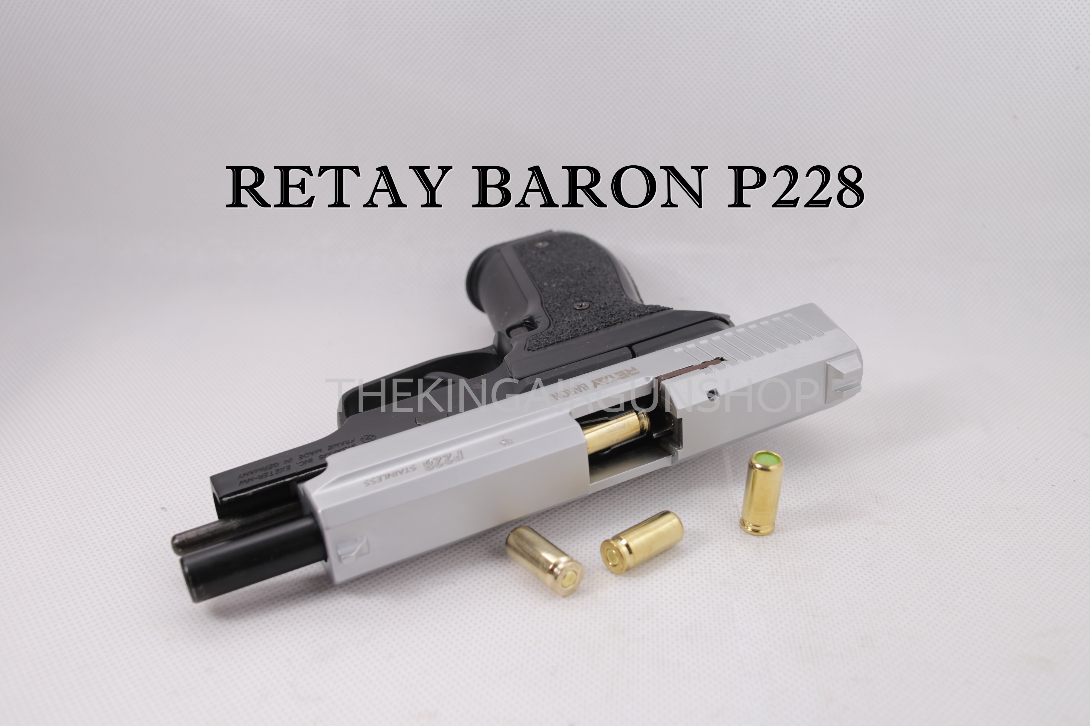 Retay Baron Sig Sauer P228 สีเงิน ด้าน 9 P.A.K. Blank Gun ****New ...