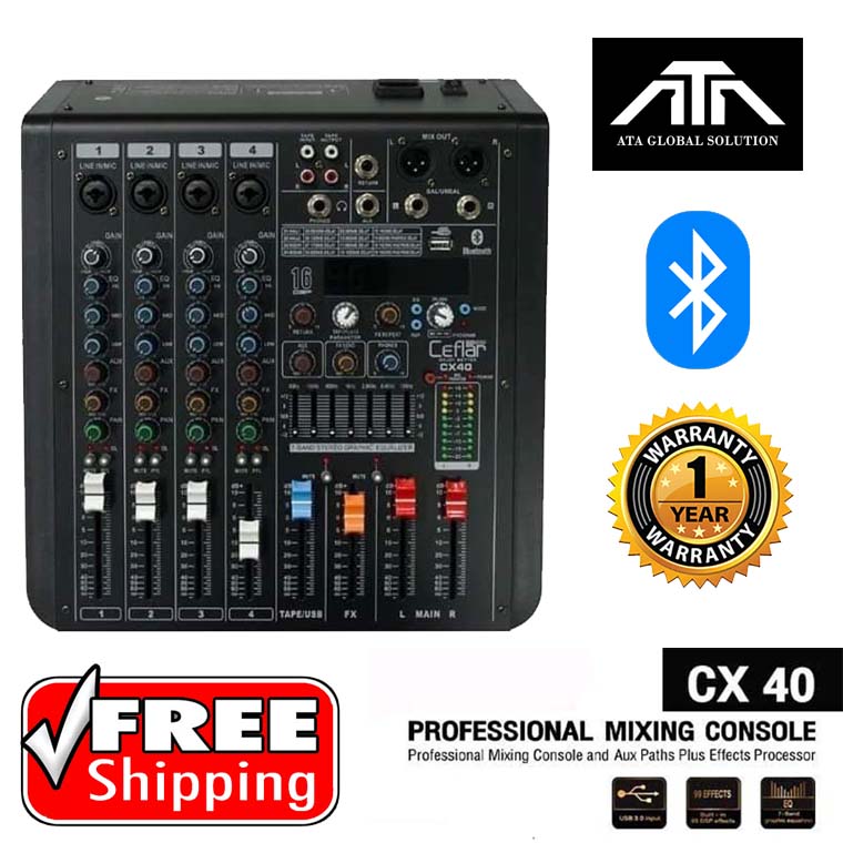 Ceflar MIXER CX - 40 มิกเซอร์ มิกซ์ อุปกรณ์ปรับเสียง แต่งเสียง ออดิโออินเตอเฟส ซาวด์ ราคาถูก ...