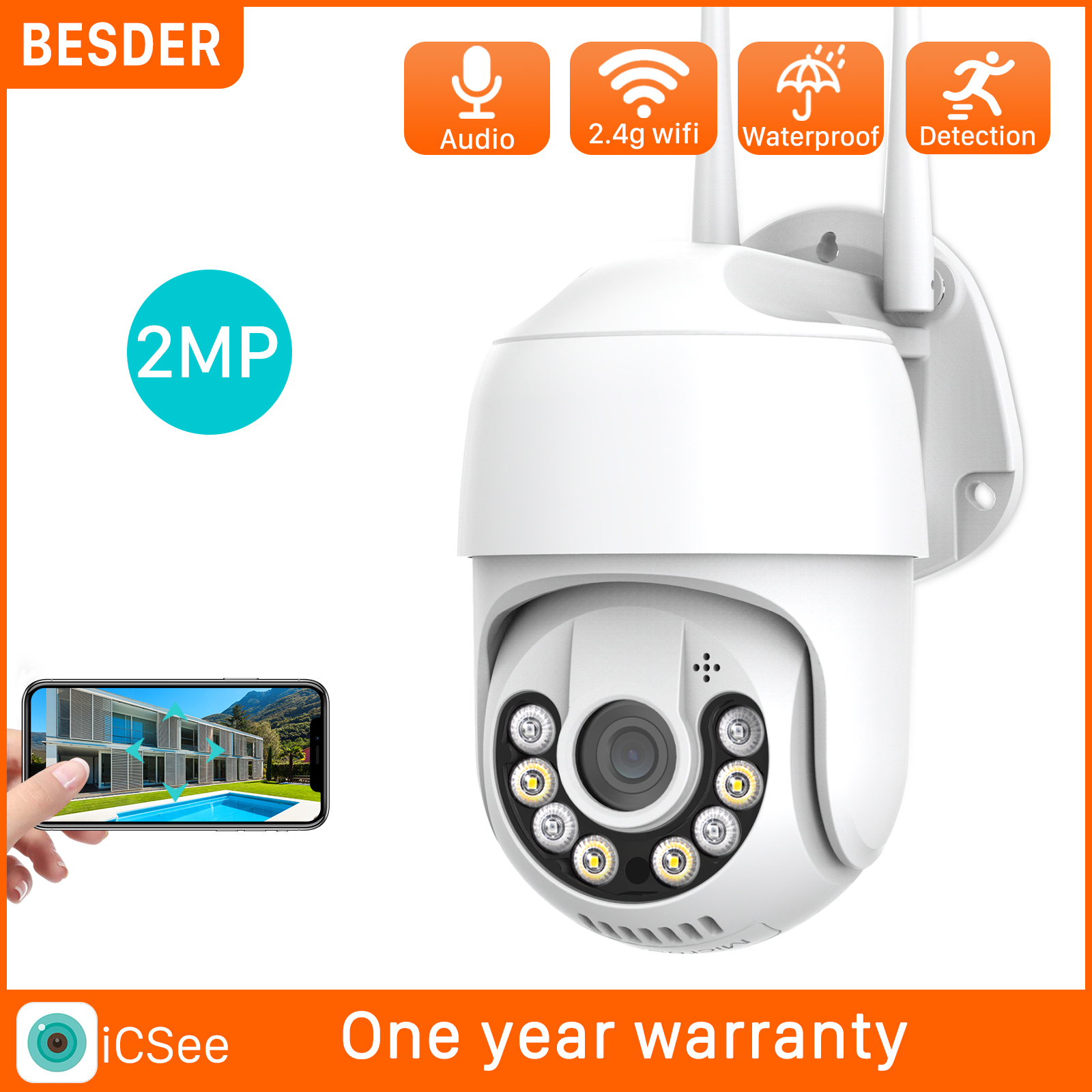 3MP/5MP HD Camera WIFI 1080P wireless network dome camera Color night ...