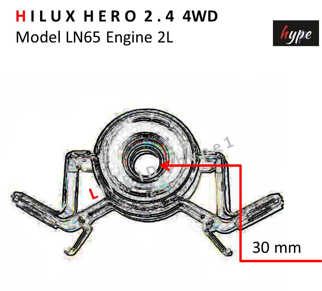 ยอยเพลากลาง ยางเพลากลาง พร้อมลูกปืน โตโยต้า ไฮลักษ์ ฮีโร่ 4WD HERO 4WD ...