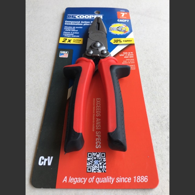 โปรโมชั่น+++ คีมปากจิ้งจก 7" อเนกประสงค์ CF Cooper USA ตัดสายไฟ ตัดลวด ...