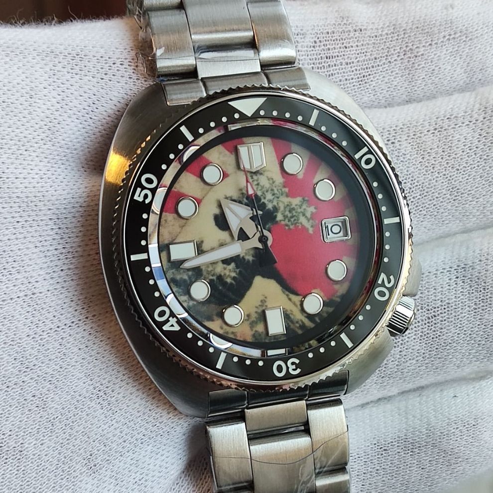นาฬิกาผู้ชาย Custom Made Automatic NH35 Diver MOD Captain Willard style ...