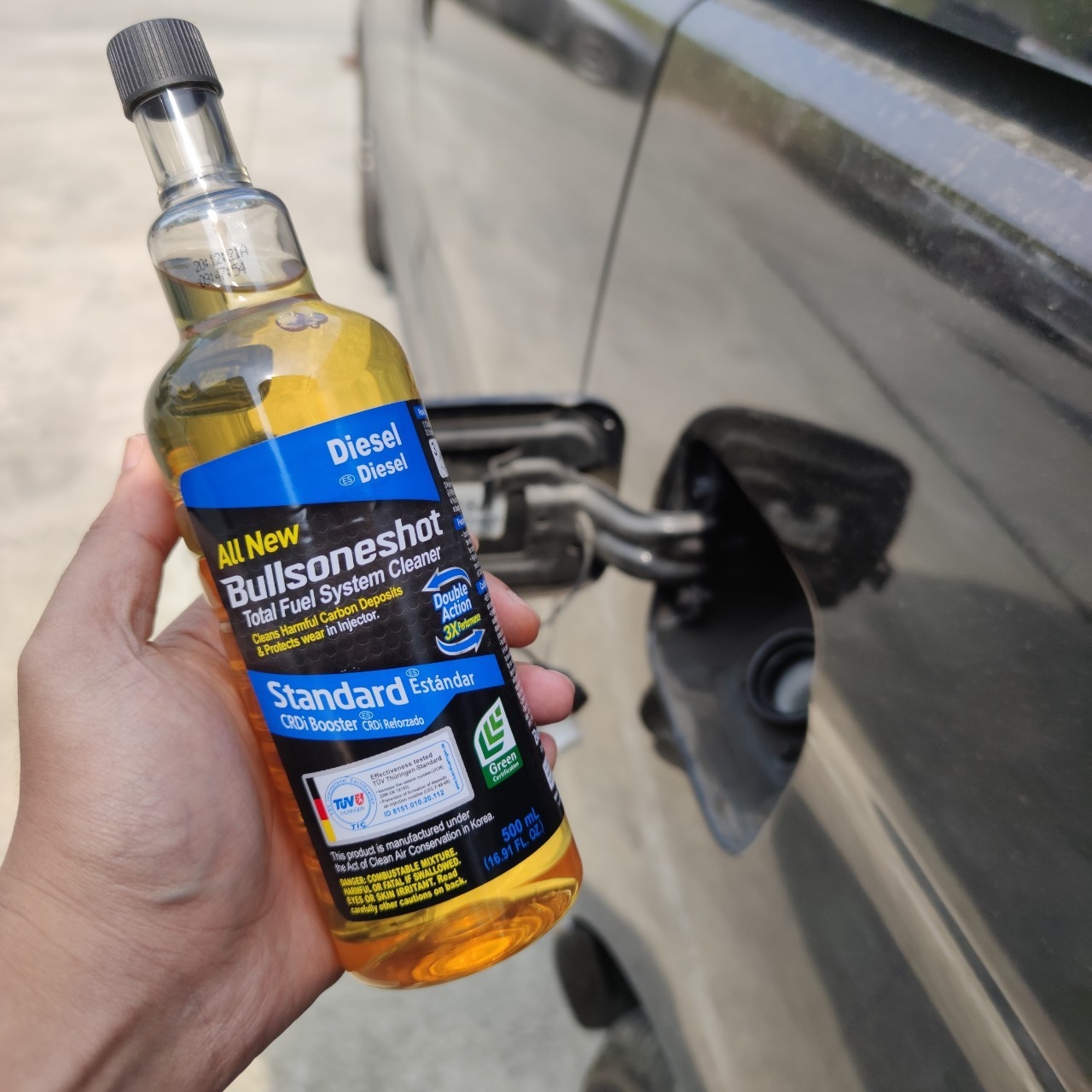 Bullsone shot น้ำยาล้างหัวฉีด 500ml สำหรับเครื่องยนต์ดีเซล ทำให้หัวฉีด ...