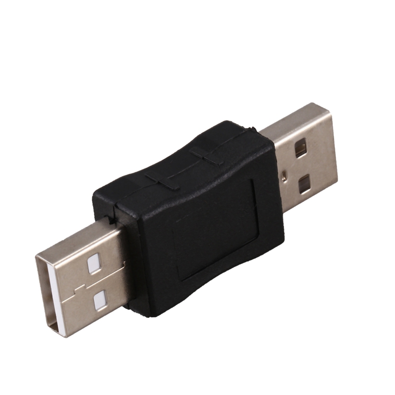 2X USB A Male to Male Connector Adapter Black - dyerdt745cfy7 - ThaiPick