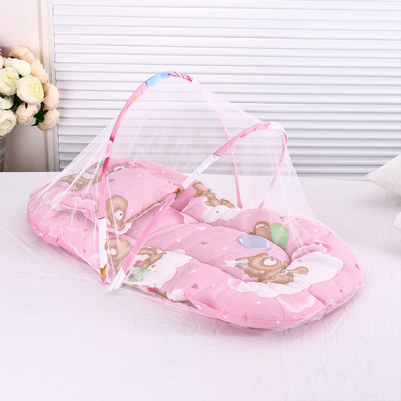Baby Bed Mosquito Net Portable Foldable Baby Crib Netting Polyester ...