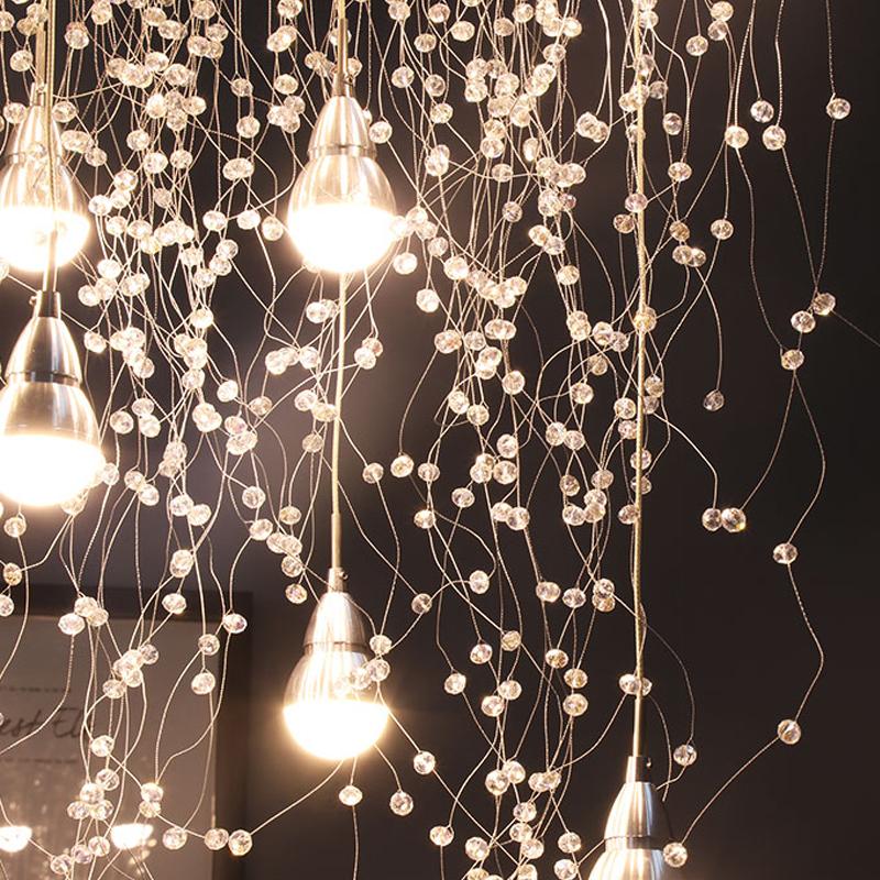Crystal Ceiling Lights Indoor Lighting LED Modern Led Meteor Rain ...