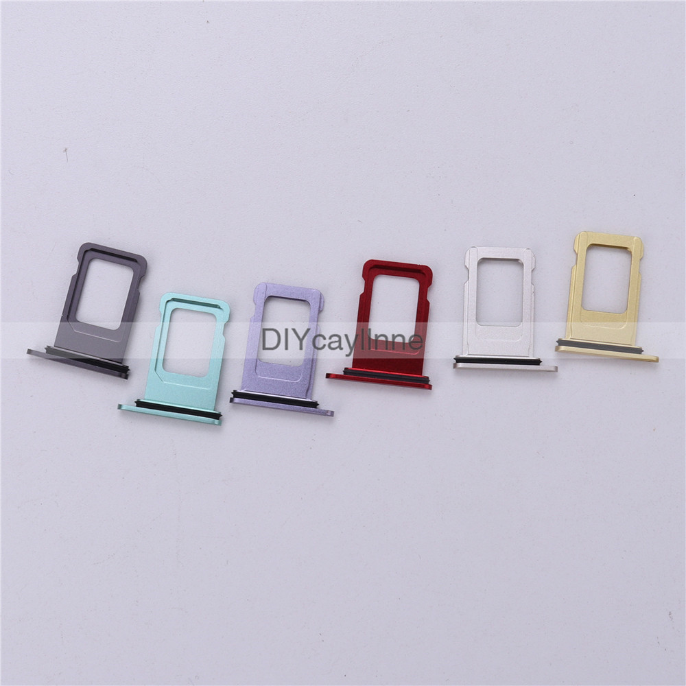 New Original for iPhone 11 Dual Single SIM Card Tray with Rubber Parts ...