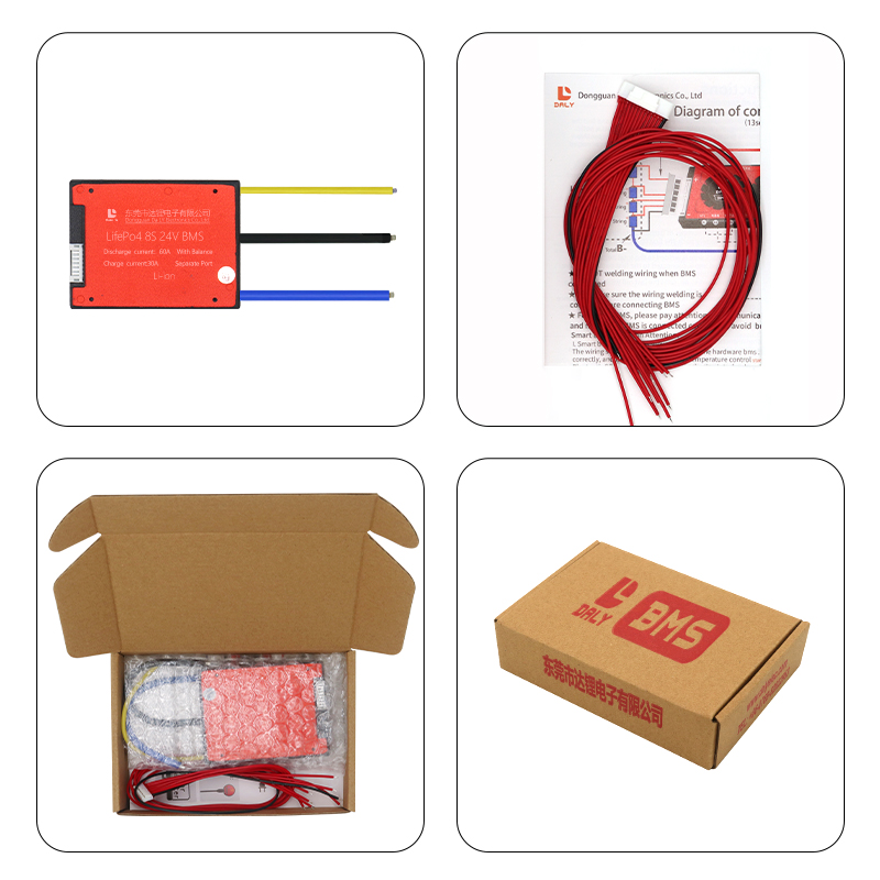 Daly BMS Li-ion LiFePO4 BMS 3s-24s 12V 24v 36V 48V 60V 72V 29.6v 15A 20A 30A 40A 50A 60A 80A ...