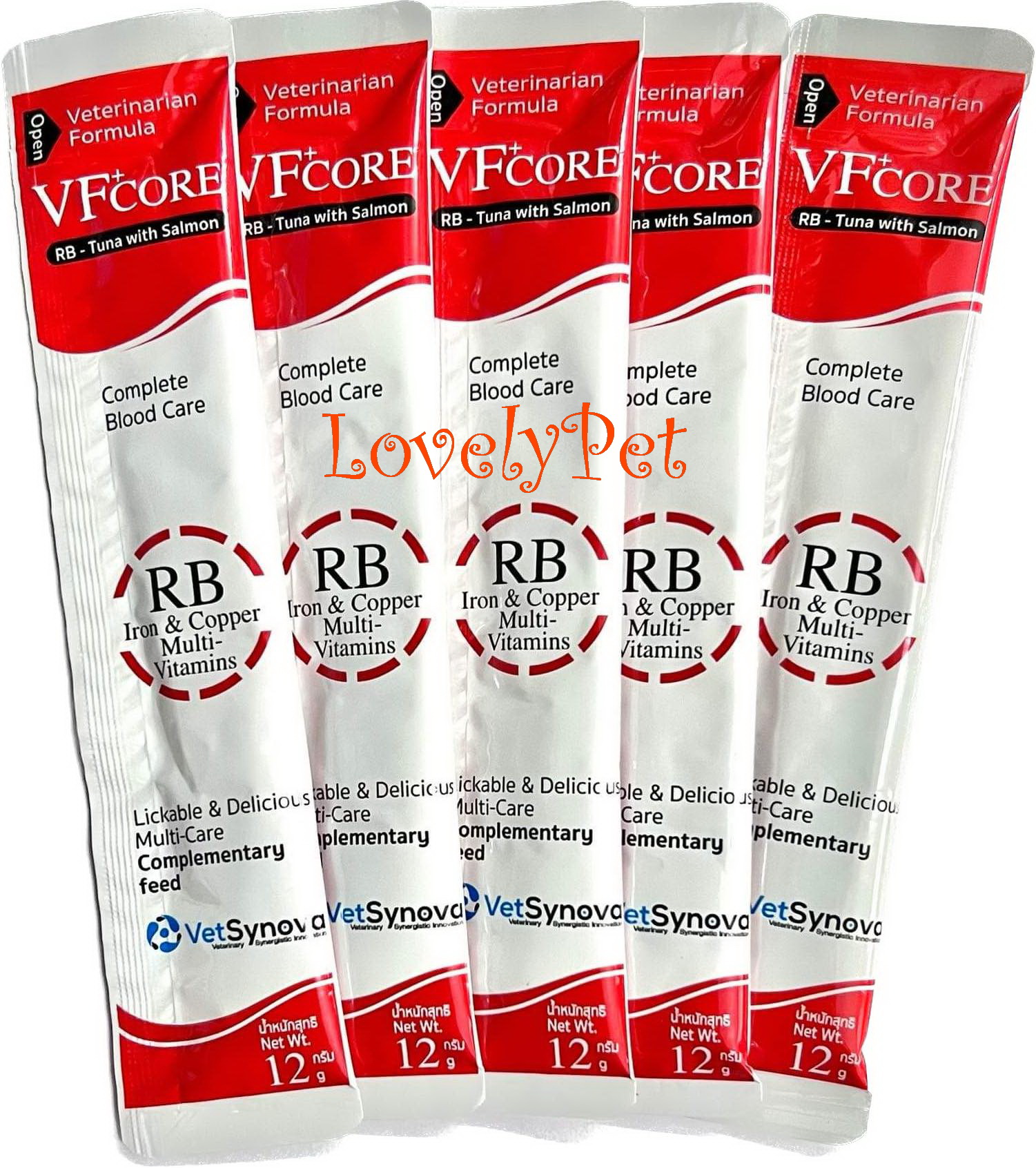 แบ่งขาย VFcore RB อาหารบำรุงเลือด 12 g รูปแบบ ขนมแมวเลีย(สีแดง) 5 ซอง | Lazada.co.th