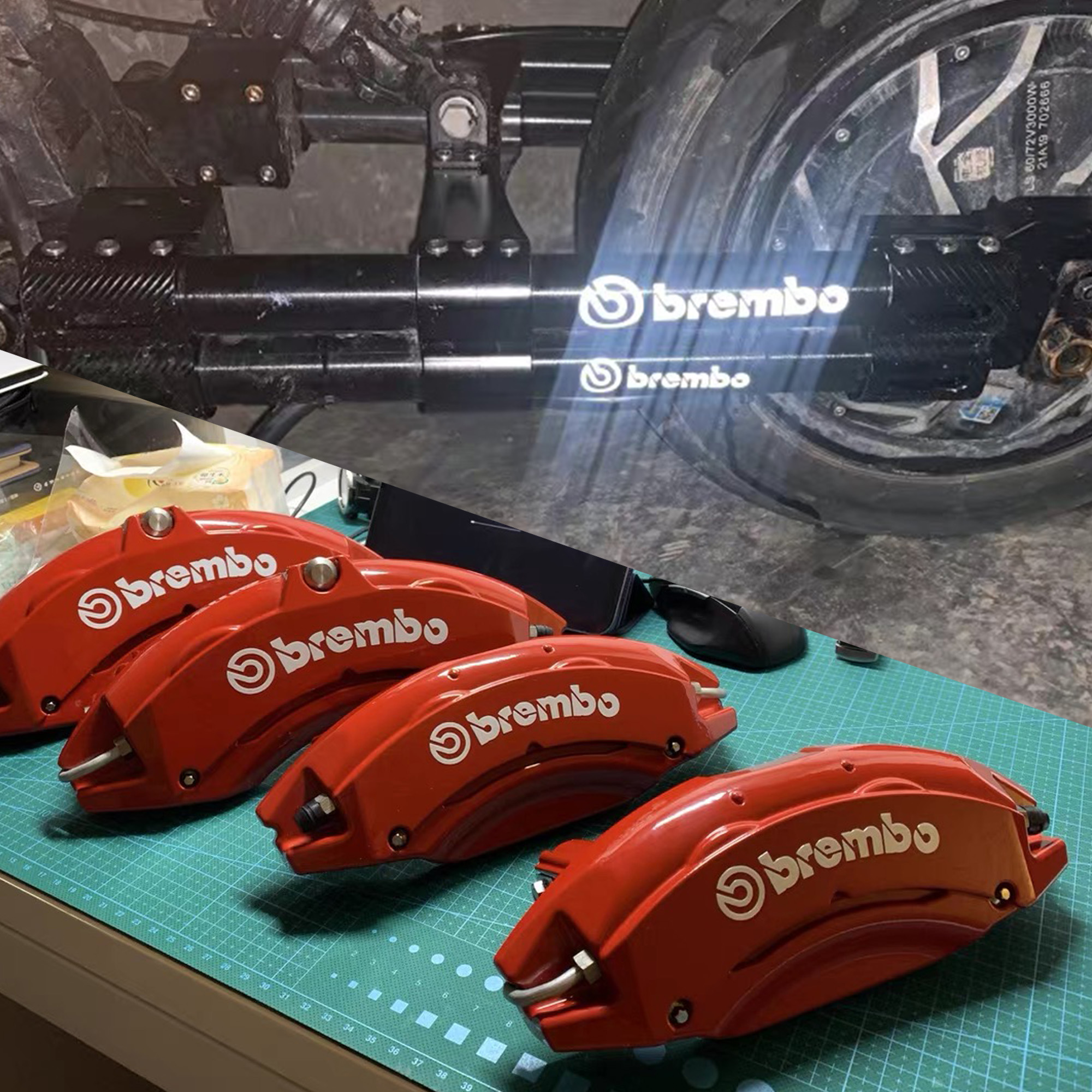 สะท้อนแสง Decal เบรค Caliper AP Racing/Bermbo สำหรับรถยนต์/รถ ...